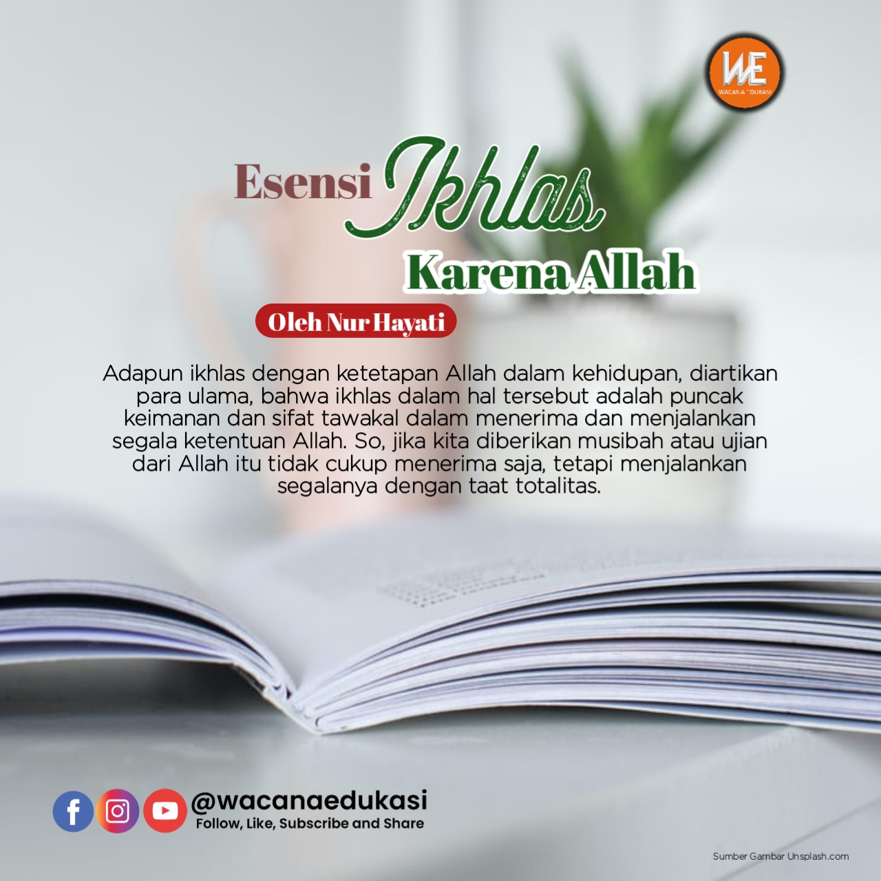 Esensi Ikhlas Karena Allah - Wacana Edukasi Esensi Ikhlas Karena Allah - Wacana Edukasi